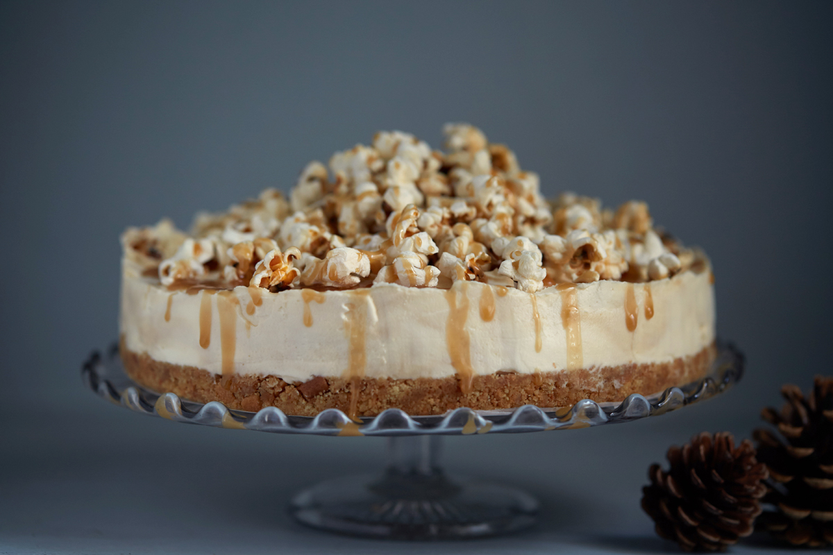 Salted Butterscotch Popcorn Cheesecake – Fork and Pixel